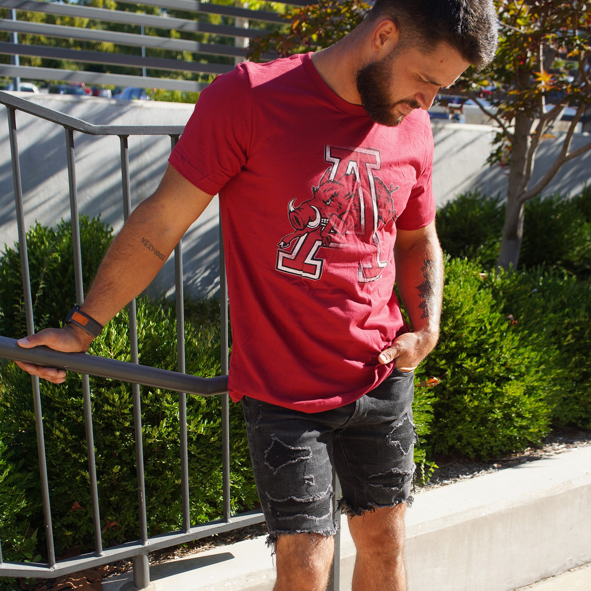 I am Here for the Hogs Red Razorback Tee – Whimsy Whoo