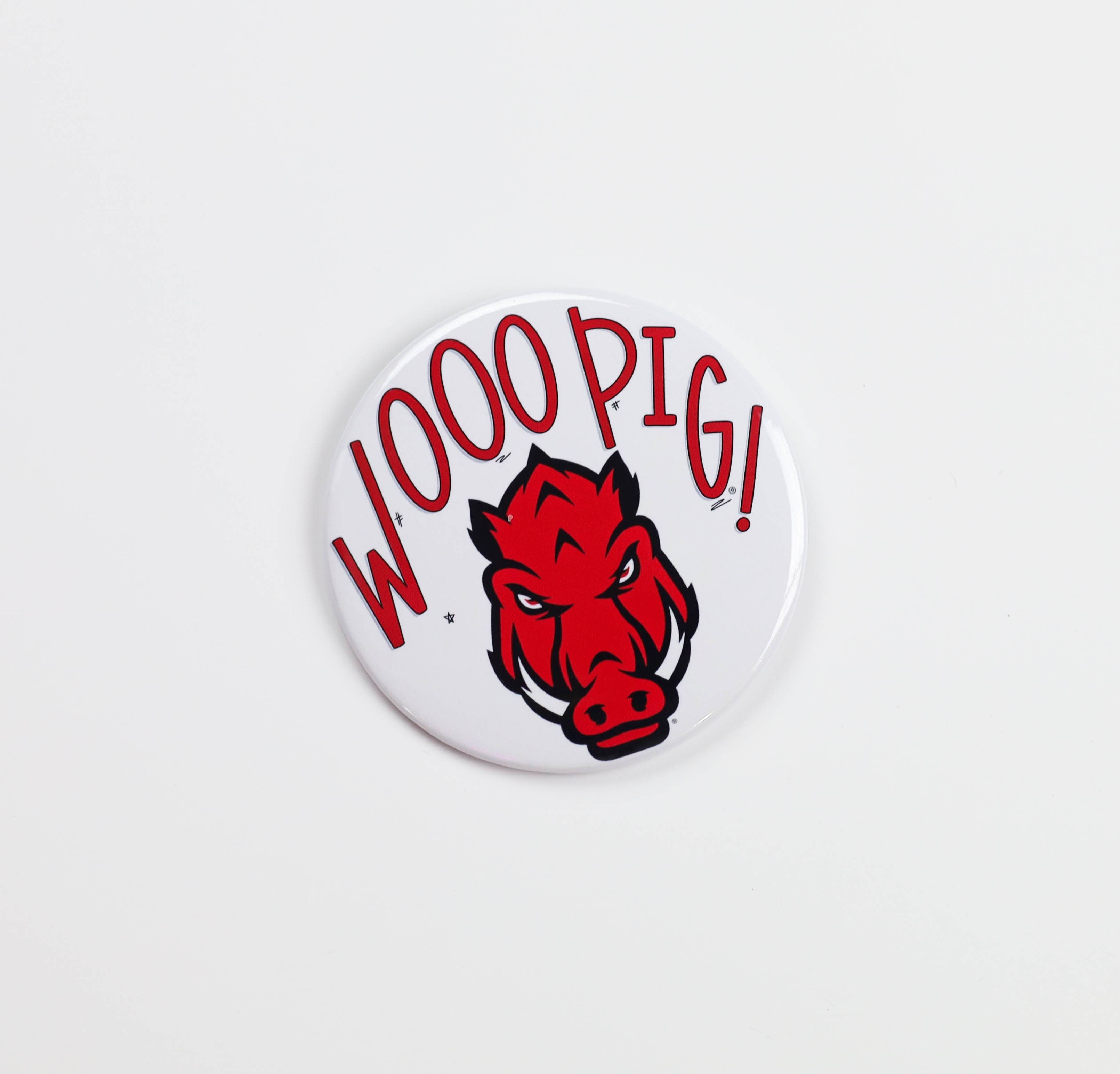 Arkansas Game Day Pins | Wooo Pig Razorback Button – Whimsy Whoo